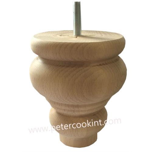 PCI - WFE090/10 - Sanded Unpolished Turned Wooden Foot