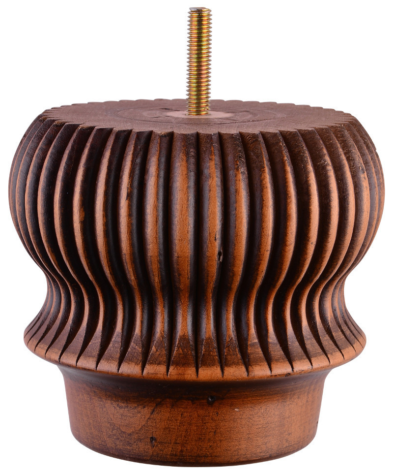 PCI - WFE189/45 - Antique Brown Turned Wooden Foot